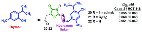 Structures Of 4 Thiazolidinone Hybrids With Thymol Moiety In The Molecules Download