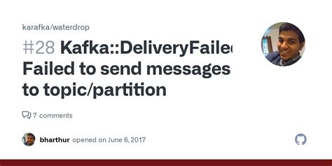 Kafkadeliveryfailed Failed To Send Messages To Topicpartition · Issue 28 · Karafka