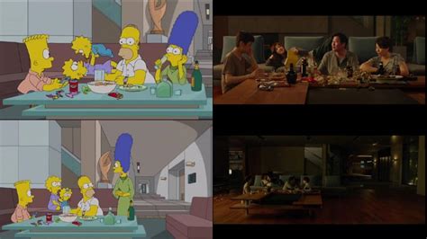 익스트림무비 심슨가족 기생충 패러디 장면별 비교 익스트림무비 심슨가족 기생충 패러디 장면별 비교