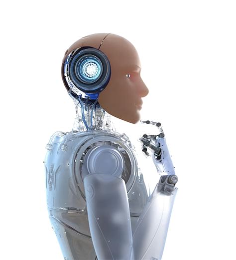 Premium Photo 3d Rendering Artificial Skin Or Humanlike Skin Robot Isolated On White