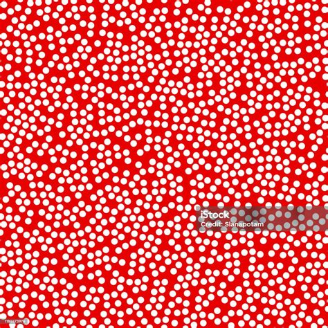 임의로 흩어진 물방울 무늬 패턴 추상적 인 빨간색과 흰색 배경 빨간색의 흰색 점 0명에 대한 스톡 벡터 아트 및 기타 이미지 0명 가능성 거친 Istock