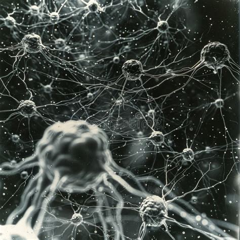 Glowing Blue 3d Render Intricate Human Brain Neural Network Stock