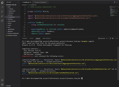 Brownie Compilererror File Outside Of Allowed Directories Ethereum