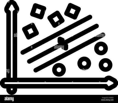 Support Vector Machine Learning Line Icon Vector Illustration Stock