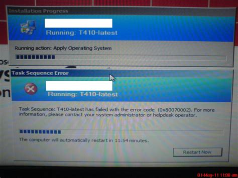 solved task sequence failed with an error code 0x80070002 experts