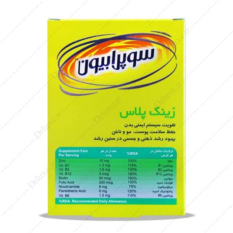 قرص زینک پلاس سوپرابیون