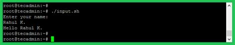 User Input In Bash Scripting TecAdmin