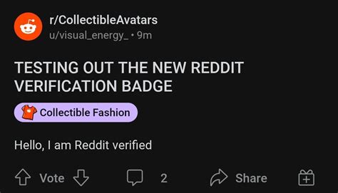 Testing Out The New Reddit Verification Badge Rcollectibleavatars