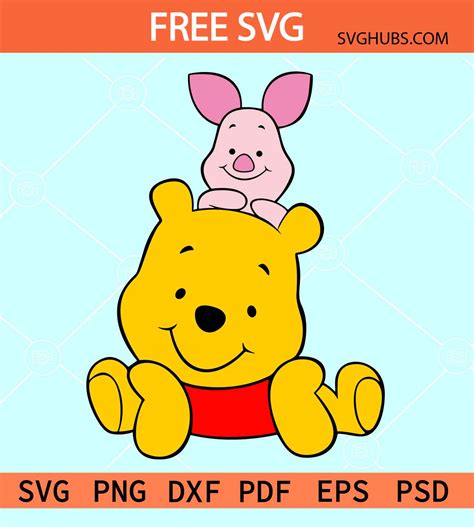 Winnie The Pooh And Piglet Svg Free Piglet Svg Free Disney Pooh Svg Free