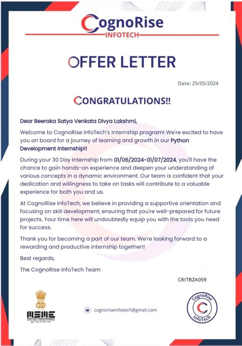 Divya Lakshmi Beeraka On Linkedin Internship Careergrowth Pythondevelopment Learningjourney…