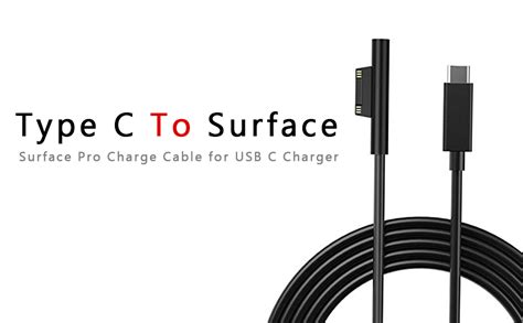 Amazon Com Aioum Surface Pro Usb C Charging Cable Surface To Usb C Cable Compatible With