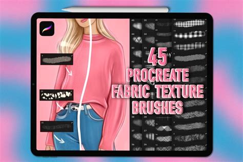 Procreate Fabric Texture Brushes Procreate Fabric Brushes