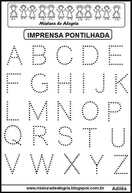 Alfabeto Pontilhado Para Imprimir