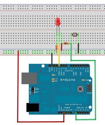 Arduino感光灯实验详解 附源码和电路 Arduino