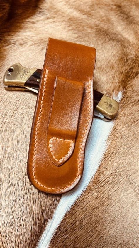 Second Knife Sheath Lined And With Snap Closure Rleathercraft