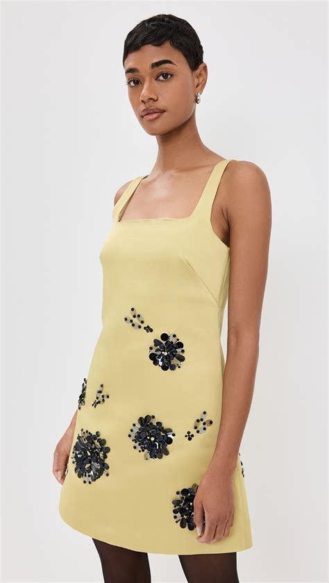 Tanya Taylor Barton Embellished Satin Dress Shopbop
