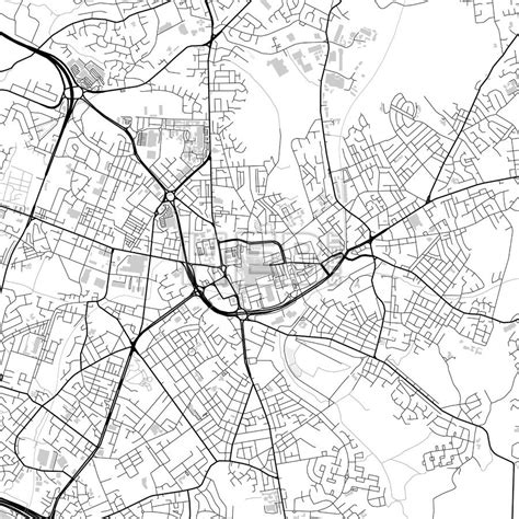 Inner City Vector Map Of Oldham Very Detailed Version For Infographic