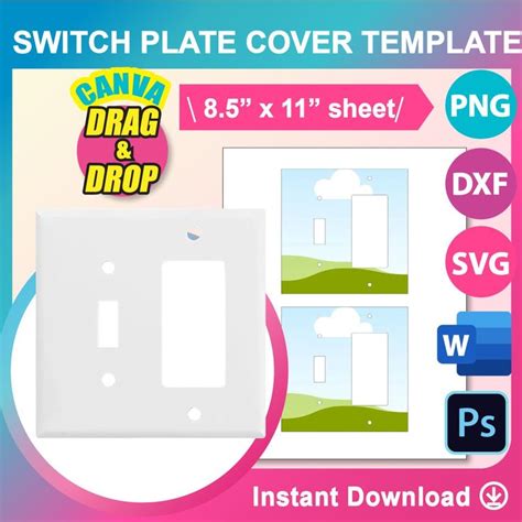 Light Switch Cover Template Switch Plate Cover Template Double Switch Plate Cover Template