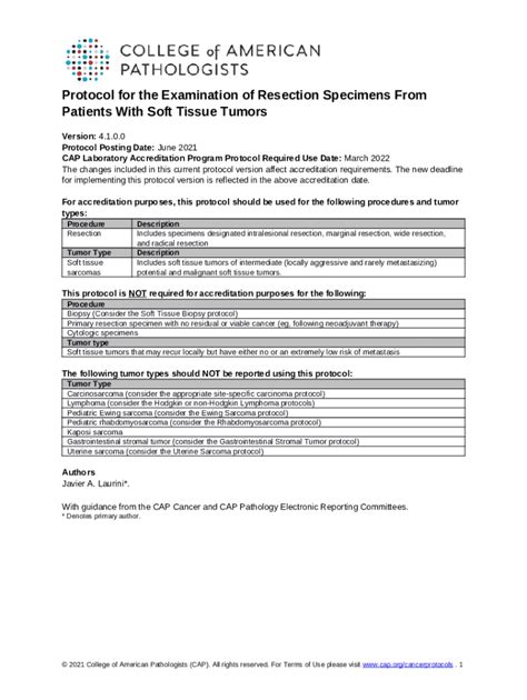 Soft Tissue Cap Protocol Doc Template Pdffiller