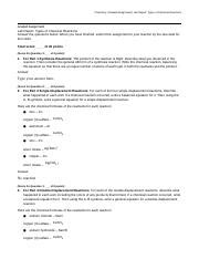 Lab Types Of Chemical Reactions Docx Chemistry Graded Assignment Lab Report Types