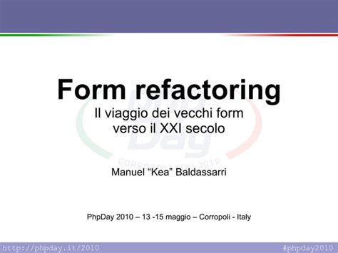 Form Refactoring Ppt