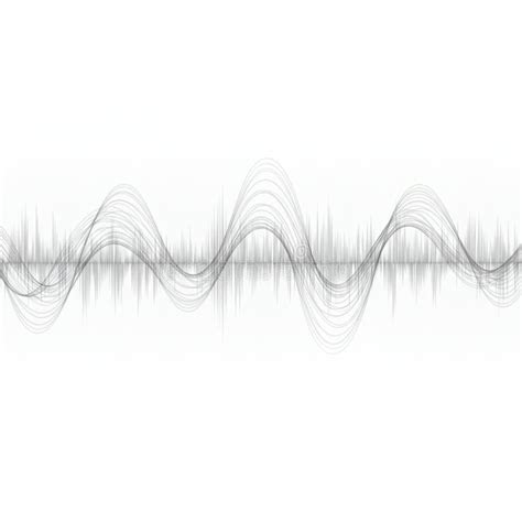 Abstract Representation Of A Sound Wave Pattern With Smooth Overlapping Curves And Stock