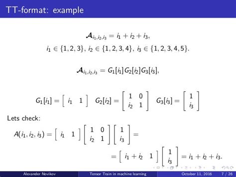 Tensor Train Decomposition In Machine Learning