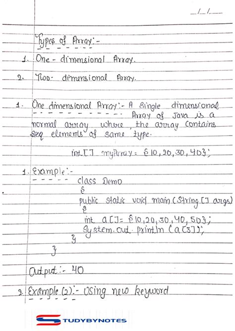 Types Of Array Java Arrays Types Of One Dimensional Array Dimensional Array One