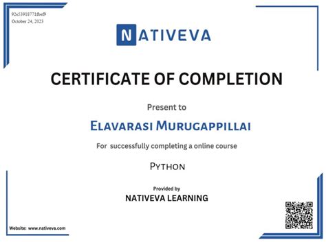 Just Wrapped Up Python On Nativeva 🎯 Sharpened My Skills And Im Eager To Put Them Into