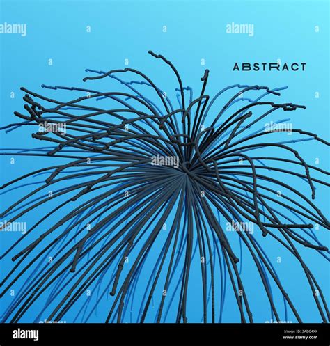 Array With Dynamic Emitted Particles Abstract Background D Vector Illustration Stock Vector