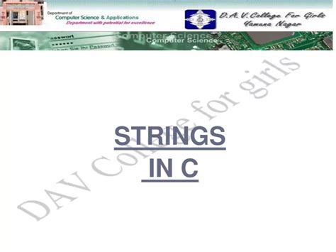 Ppt Strings In C Powerpoint Presentation Free Download Id9509121