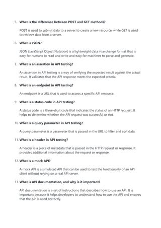 Top 20 API Testing Interview Questions Pdf