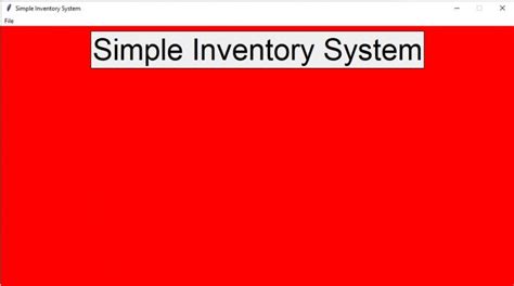 Simple Inventory Management System Project In Python With Source Code