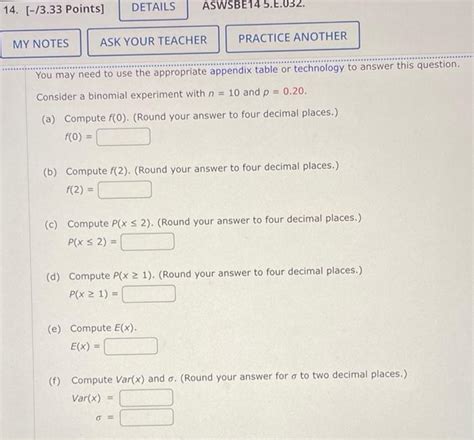 Solved Points DETAILS ASWSBE E MY Chegg Com