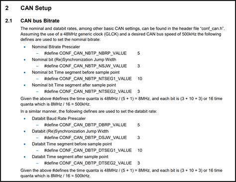 microchip atsamc21 can configuration nominal bit timing vs data