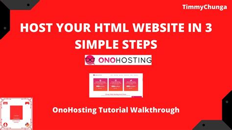 host your html website in 3 simple steps cheap onohosting timmychunga youtube