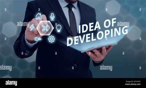 Conceptual Caption Idea Of Developing Business Idea Startup Launch Innovation Product Creative