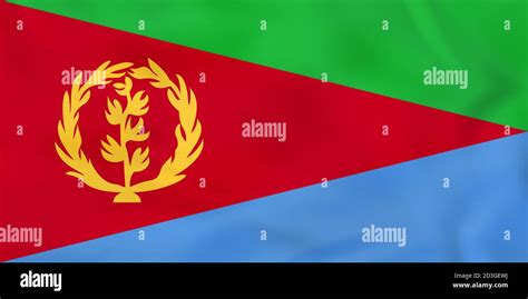 Eritrea Waving Flag Eritrea National Flag Background Texture Vector
