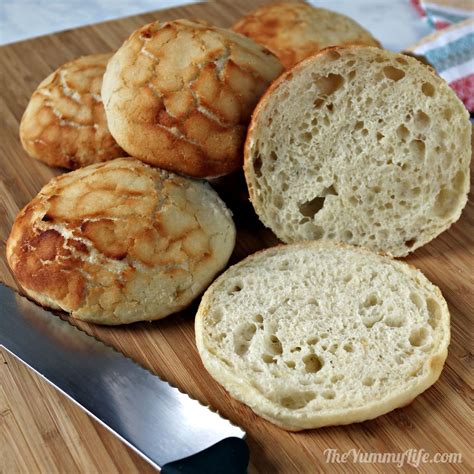 Easy No Knead Dutch Crunch Sandwich Rolls
