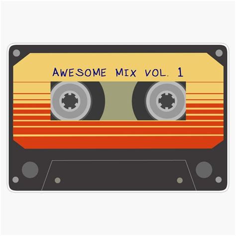 Awesome Mix Vol 1 Cassette K7 Tape Vinyl Waterproof
