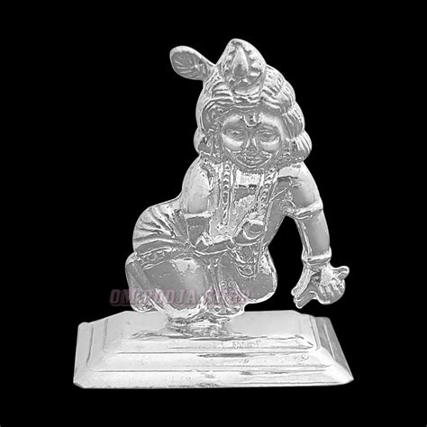 Laddu Gopal Thakurji Small Silver Statue
