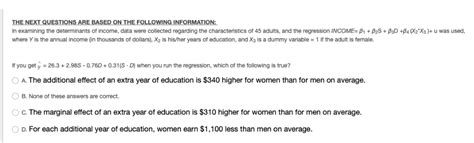Solved THE NEXT QUESTIONS ARE BASED ON THE FOLLOWING Chegg