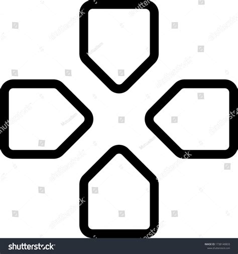 Simple Gamepad Navigation Button Icon Illustration Stock Vector Royalty Free 1738140833