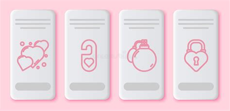 Set Line Heart Please Do Not Disturb With Heart Perfume And Castle In