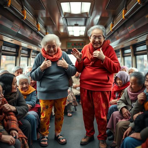 Heartwarming Friendship Chinese Grannies On A Bus