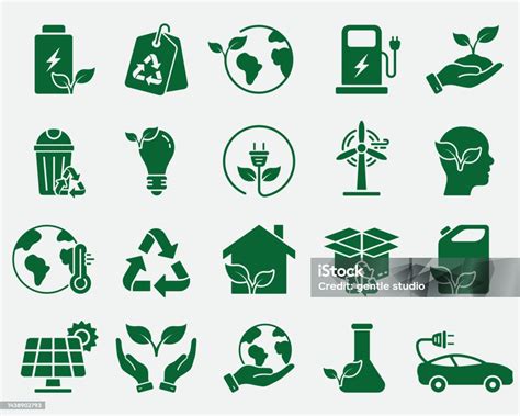 재생 가능한 자원 표지판 세트 풍력 및 수력 행성 지구 실루엣 아이콘의 환경 생태입니다 그린 에너지 픽토그램 에코 지속 가능한 기술 기호입니다 고립된 벡터 그림 집에 대한