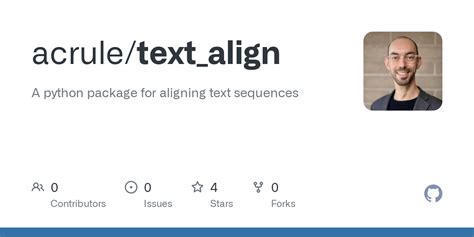 Github Acruletextalign A Python Package For Aligning Text Sequences