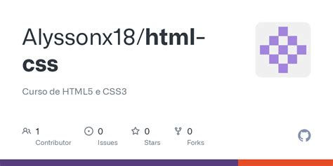 GitHub Alyssonx Html Css Curso De HTML E CSS