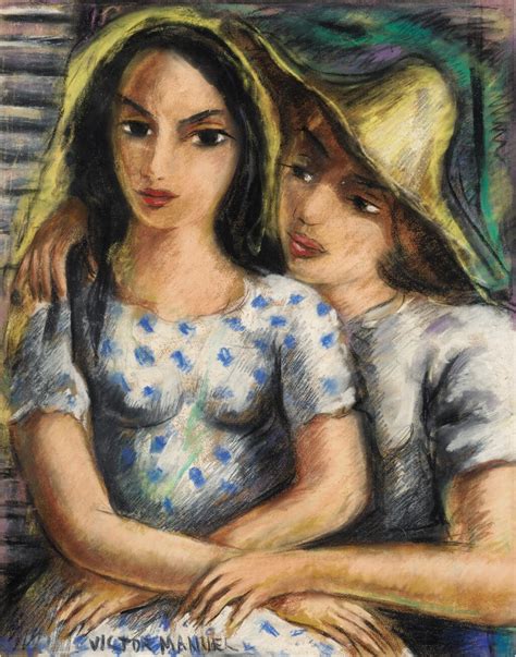VÍctor Manuel Two Figures Man And Woman Impressionist And Modern