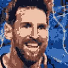 Ciberestética Messi En Pixel Art